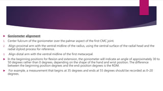 Goniometry of upper limb | PPTX