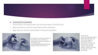 Goniometry of upper limb | PPTX