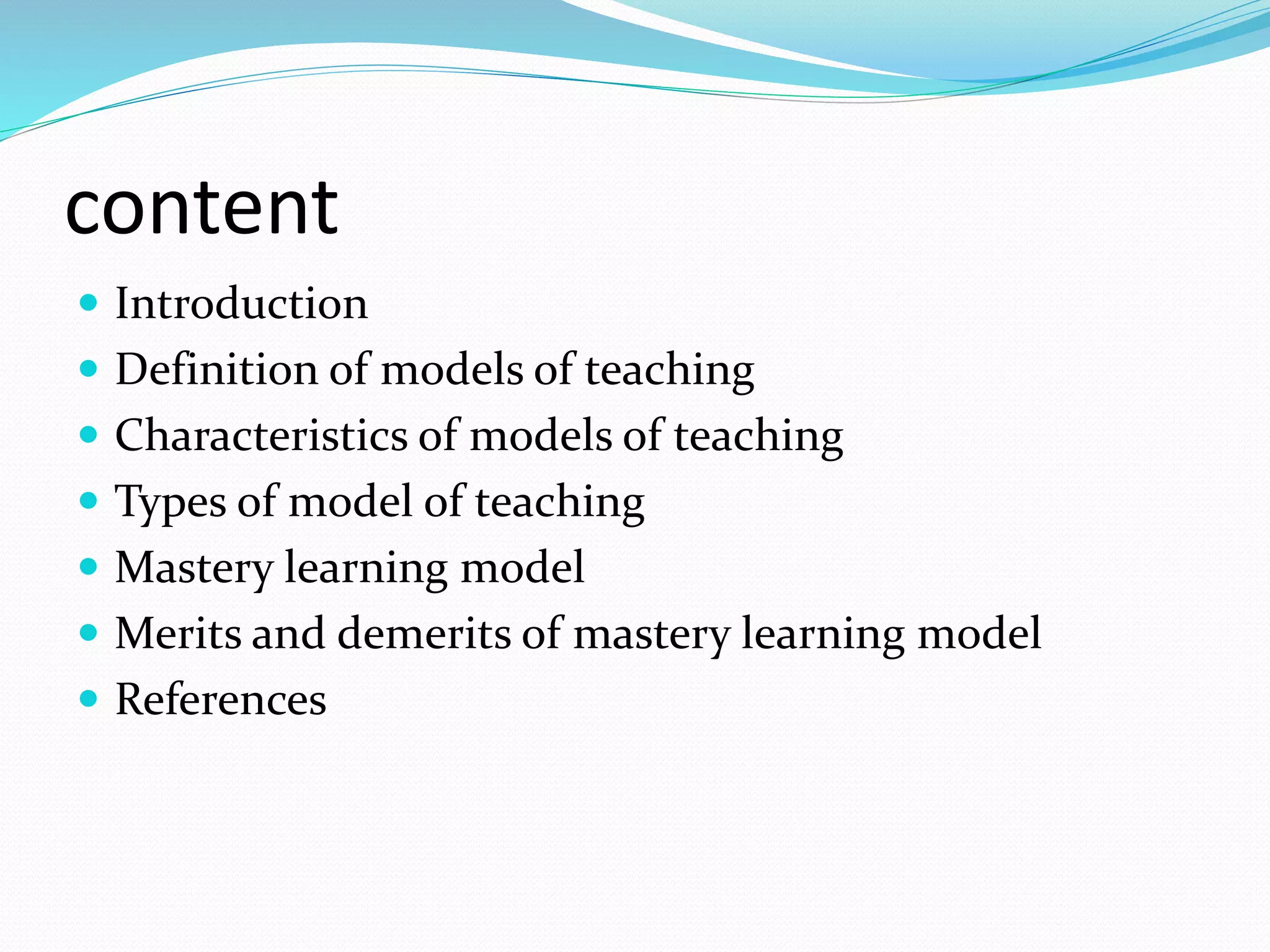 Mastery Learning Model | PPTX
