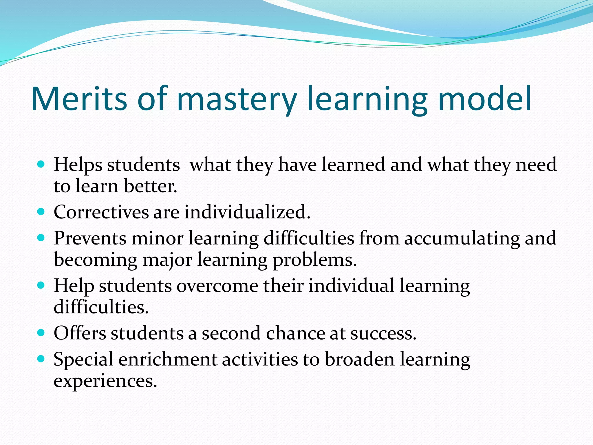 Mastery Learning Model | PPTX