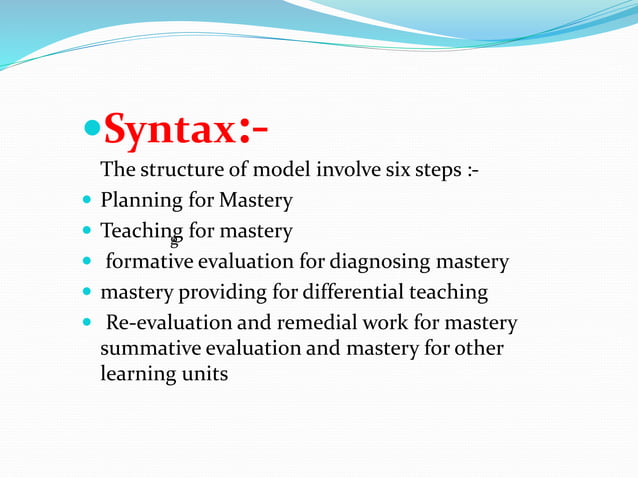 Mastery Learning Model | PPTX