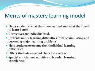 Mastery Learning Model | PPTX