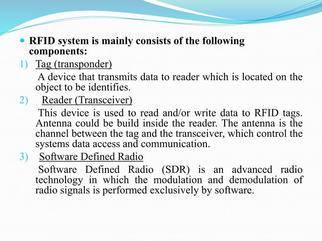 sdr using rfid application | PPTX