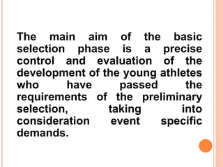 Talent Identification and Sports Training | PPTX