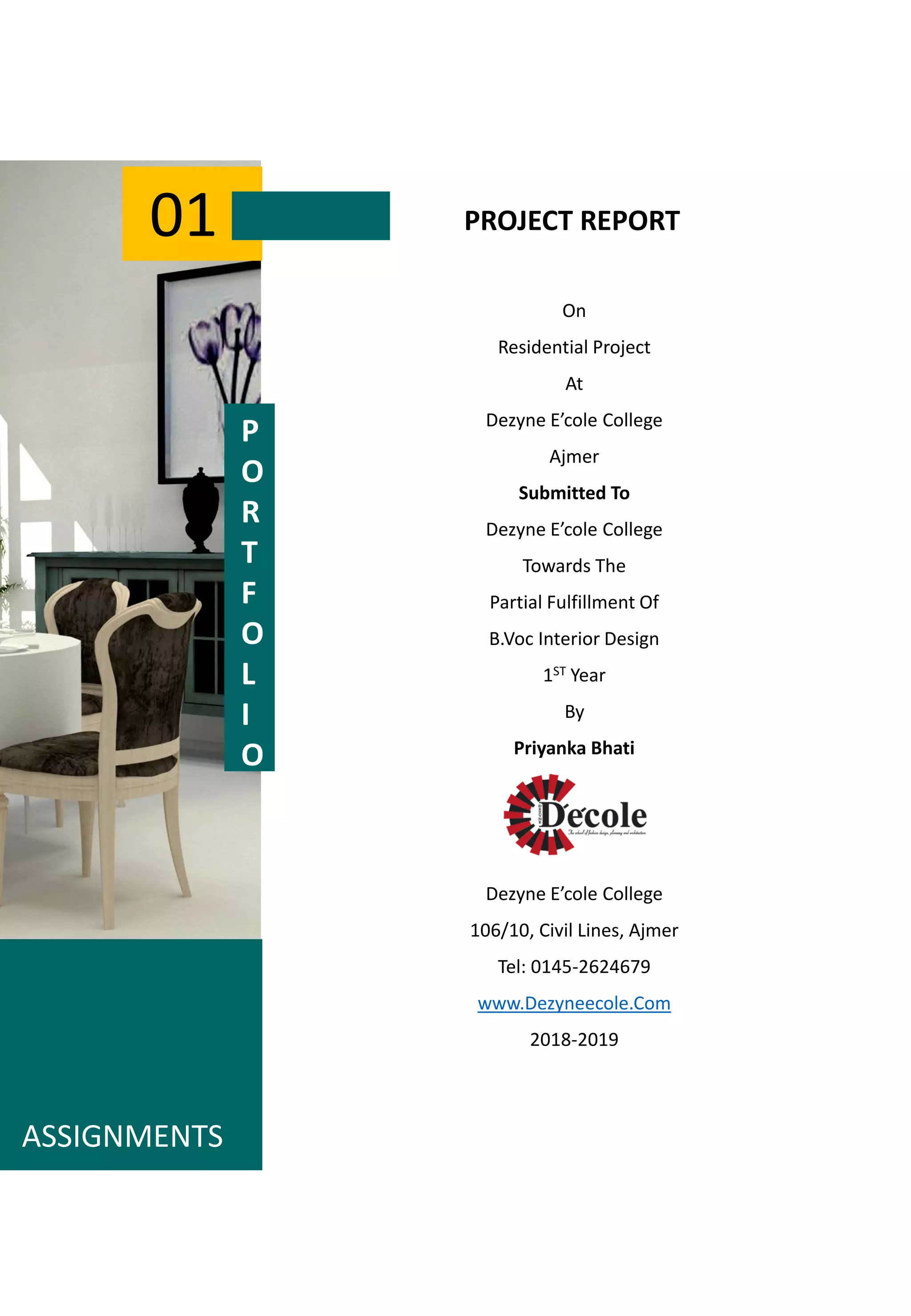 Priyanka Bhati, B.Voc Interior Design 1st Year ( Residential Design ...