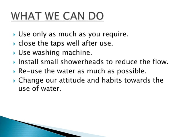 A need to conserve water | PPTX