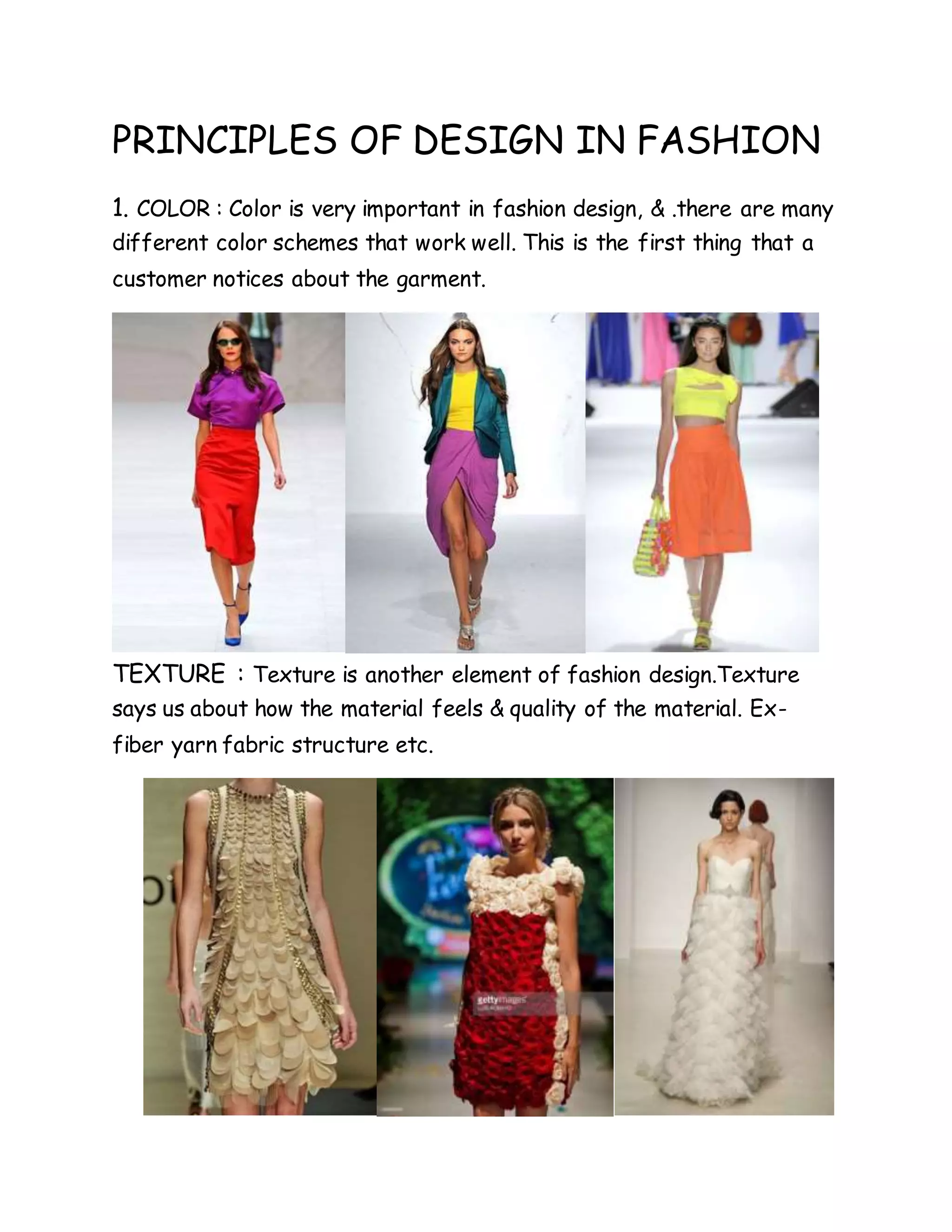PRINCIPLES OF DESIGN IN FASHION | DOCX