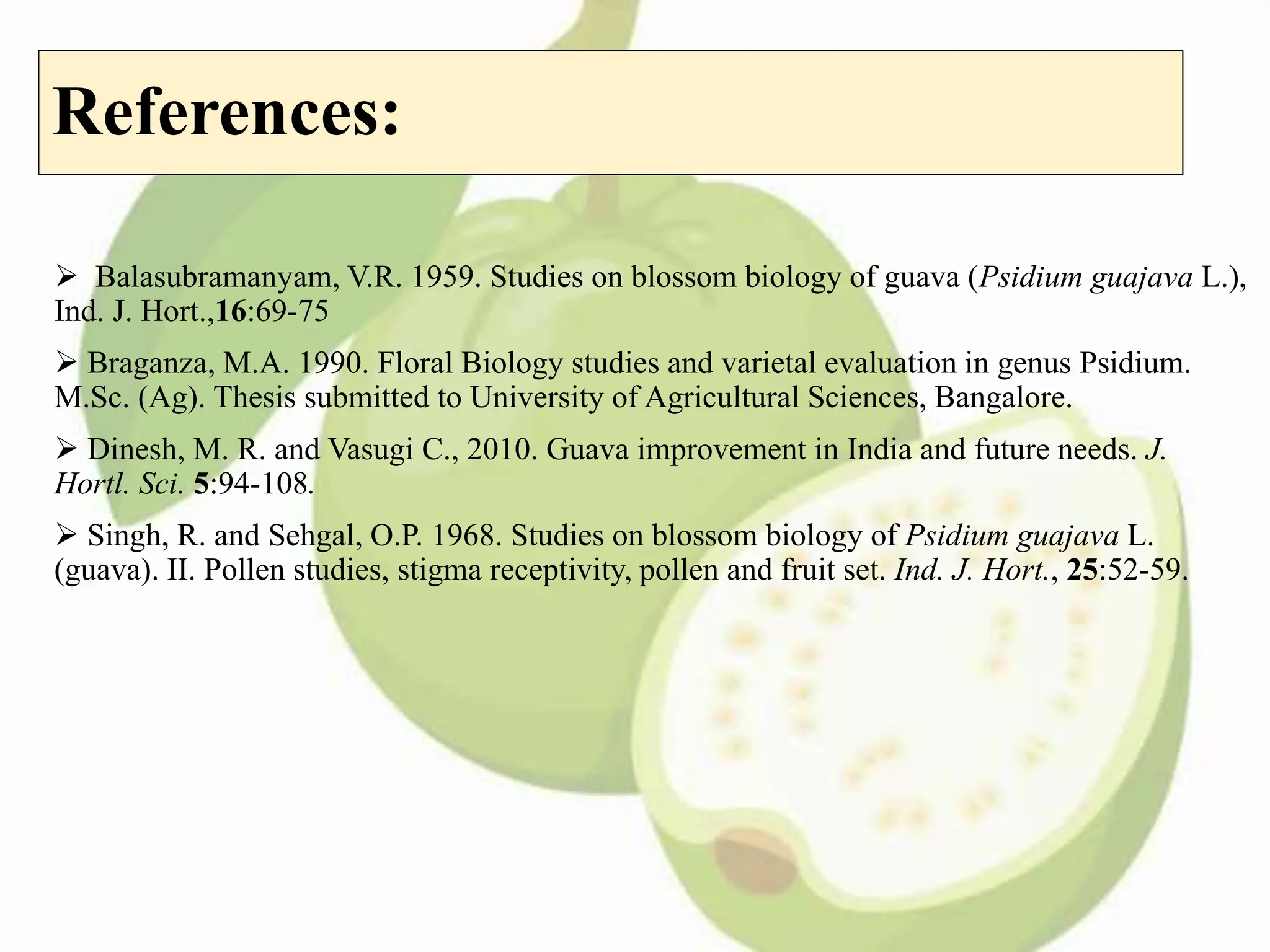 Guava hybridization- Psidium guajava genotypes | PPTX