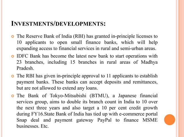 overview of banking sector & growth and structure | PPTX