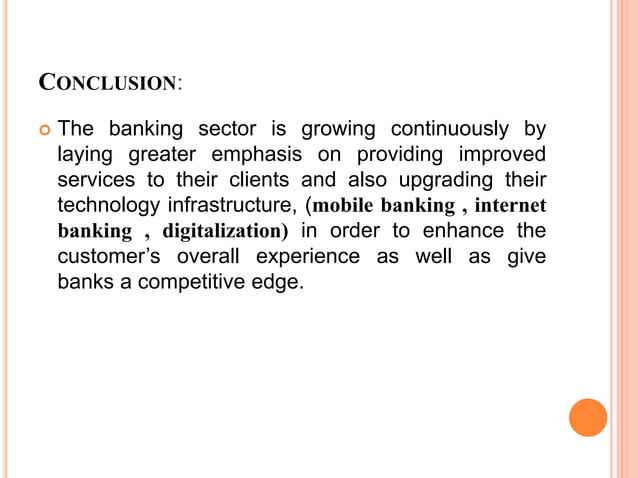 overview of banking sector & growth and structure | PPTX