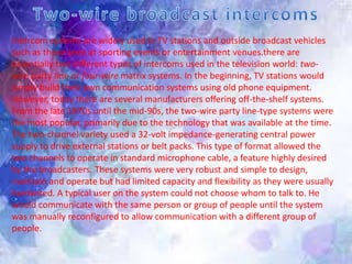 Two way intercom | PPTX