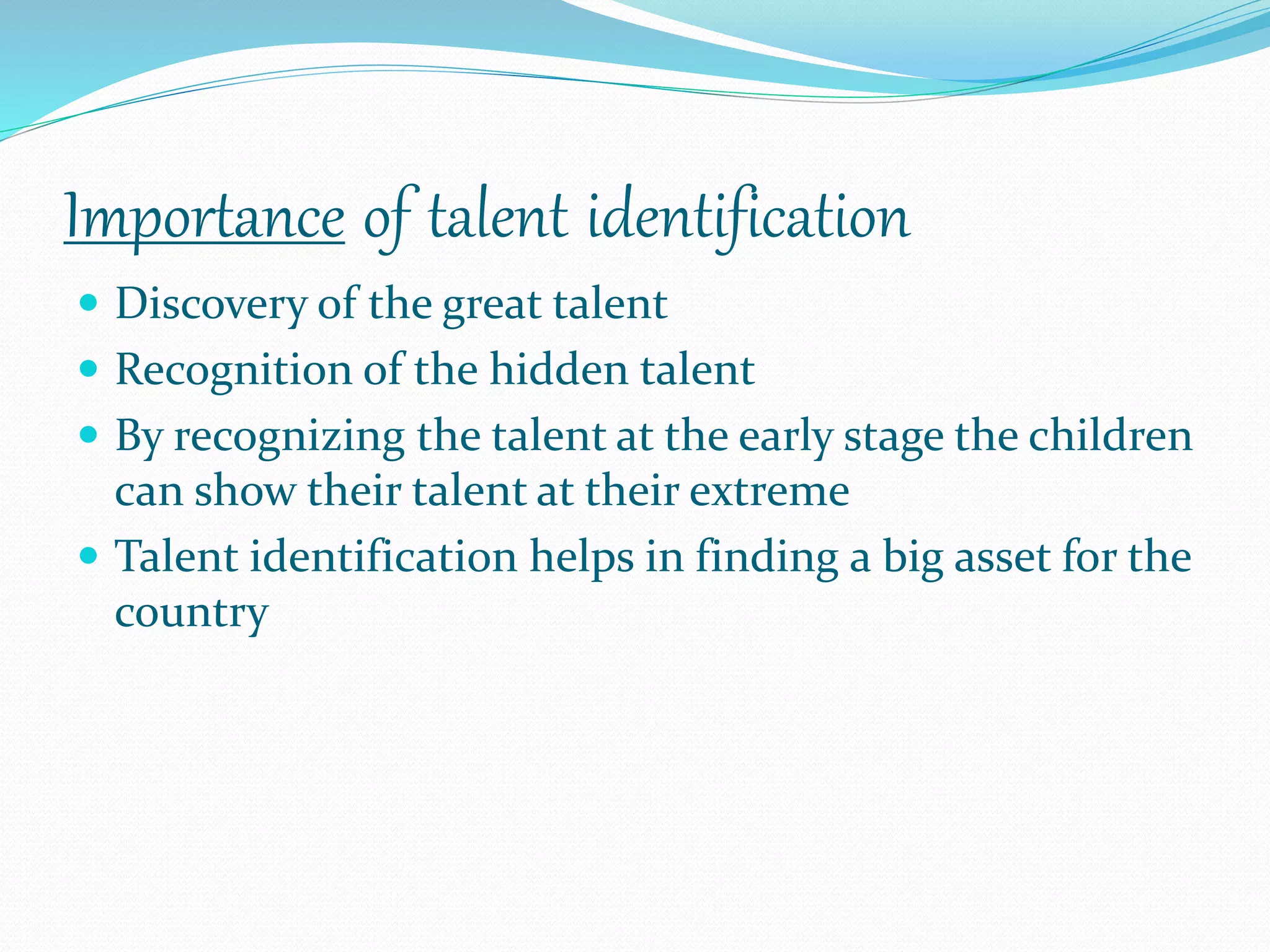 Talent Identification in detail | PPTX