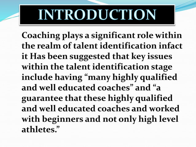 Talent Identification in detail | PPTX