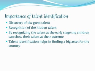 Talent Identification in detail | PPTX