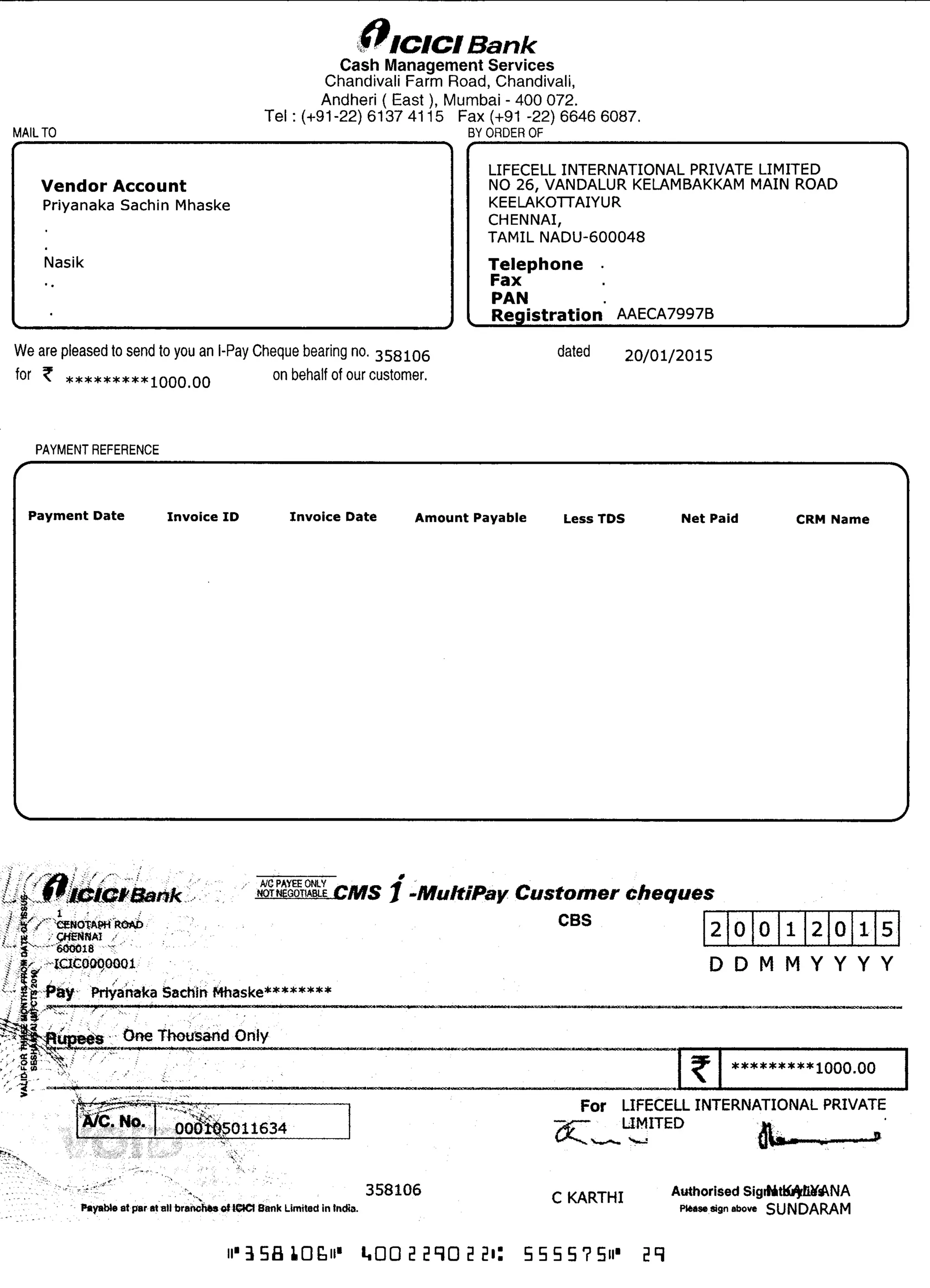 Priyanka mhaske cheque | PDF
