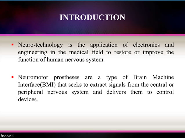 neuro prosthesis | PPTX