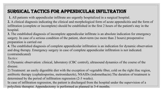 surgery appendicular filltrate about definition to treatment | PPTX
