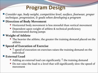 Plyometrics and types of Periodisation) | PPT