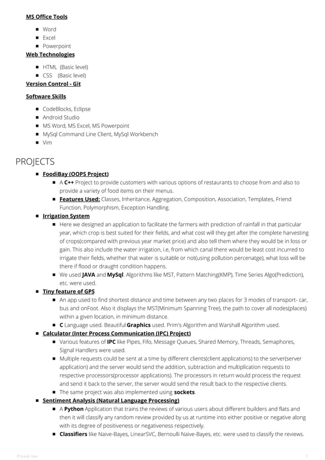 Priyank cv | PDF