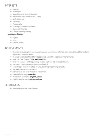 Priyank cv | PDF