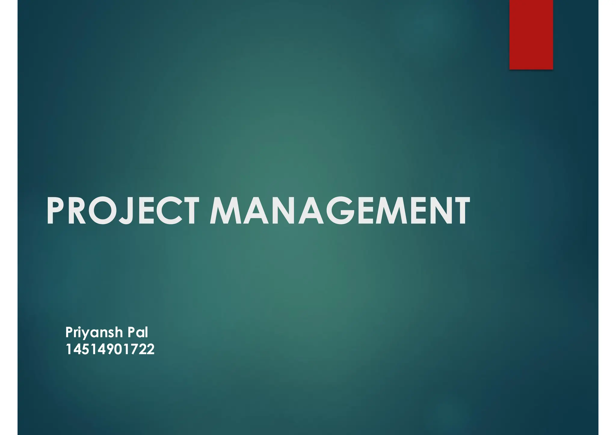 Priyansh pal project management presentation | PDF