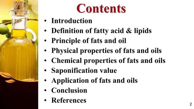 Pharmaceutical application of fats and oils, saponification value and ...