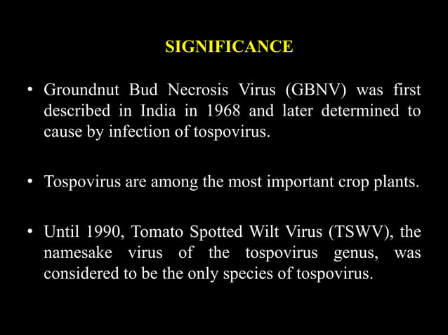 GROUNDNUT BUD NECROSIS VIRUS | PPTX