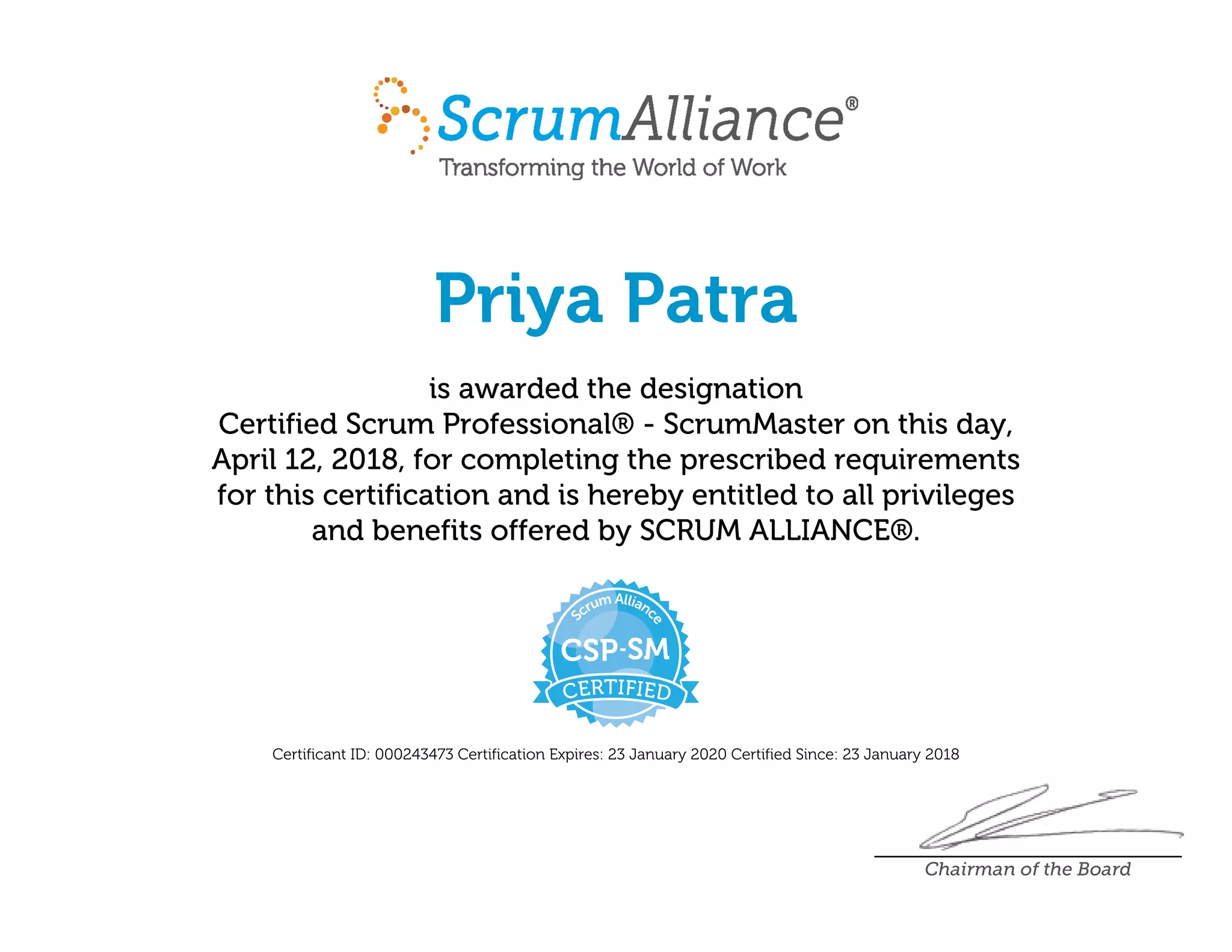 Certified Scrum Professional - Scrum Master | PPT