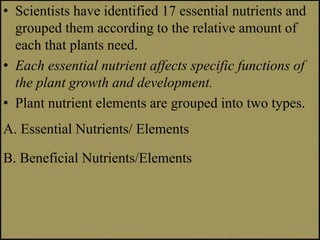 Essential plant nutrients and potassium ion | PPTX