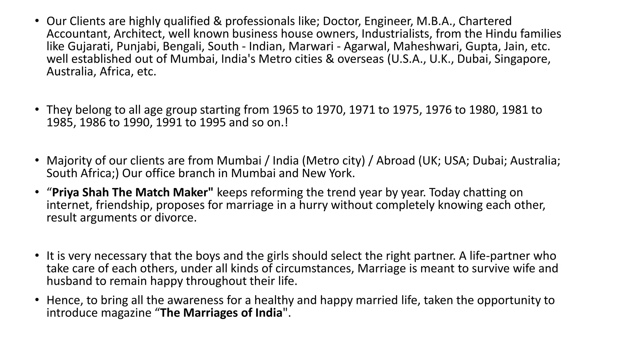 Priya Shah Match Maker | PPTX