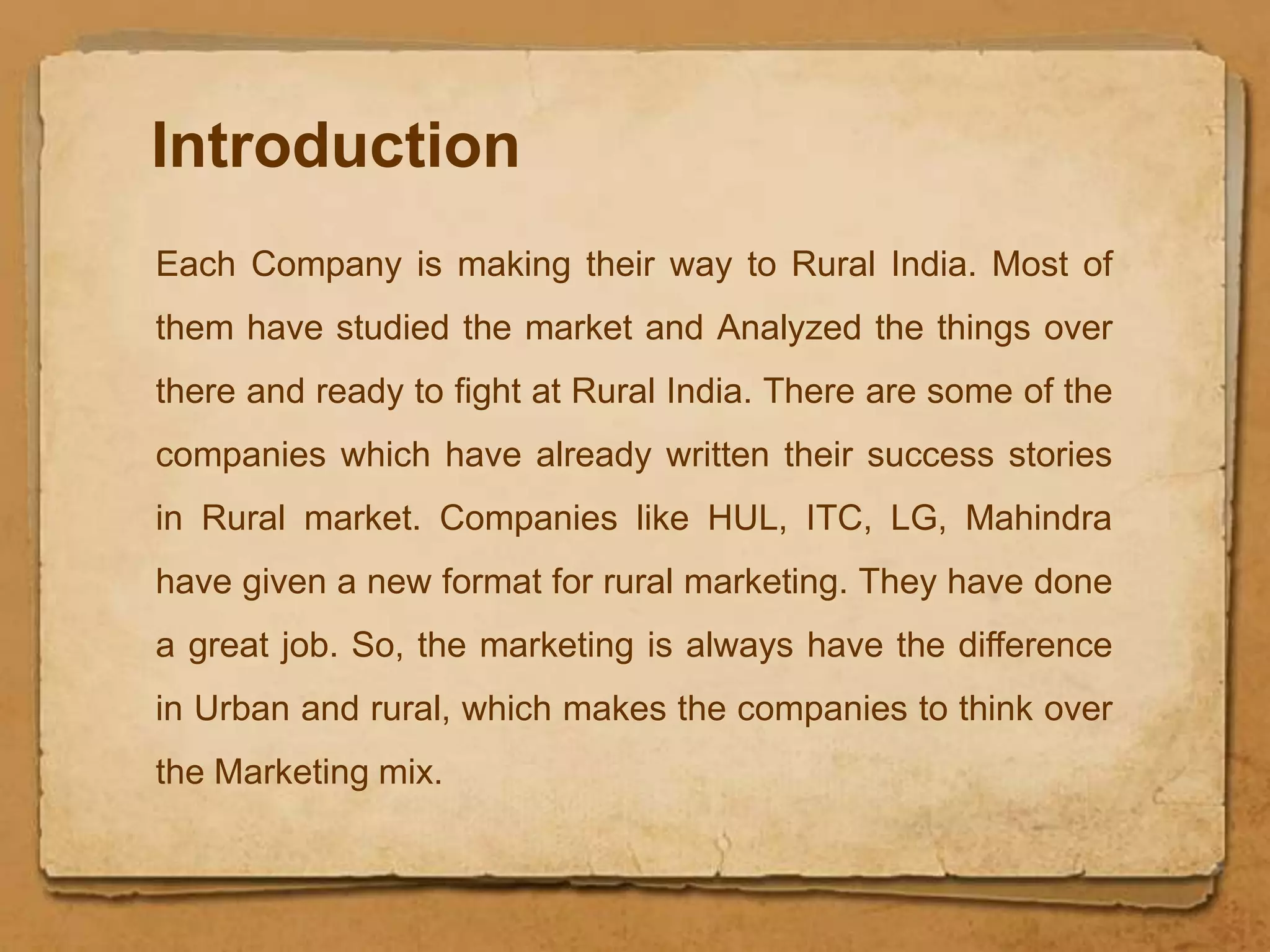 Rural Marketing- Acceptability for a product | PPTX