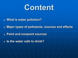Presentation on Water Pollution by Priya | PPT