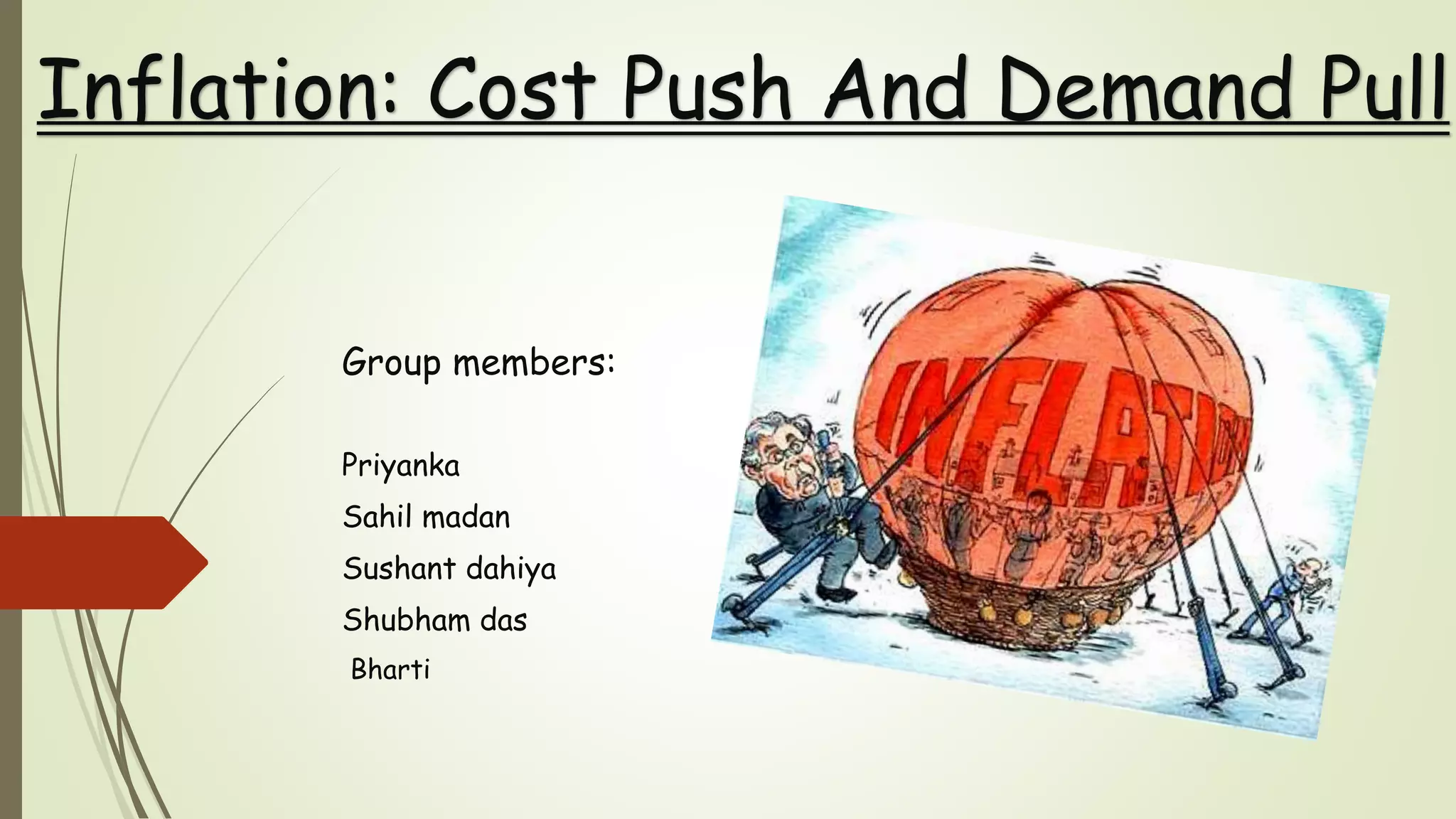 inflation- cost push and demand pull | PPTX