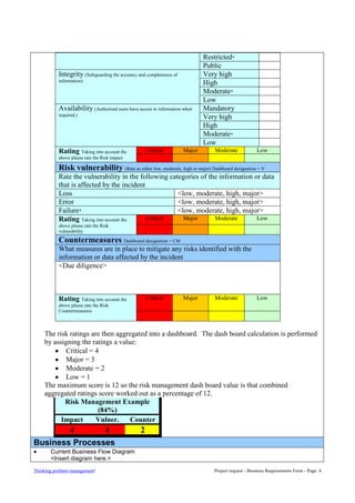 Project Request Form Template Excel