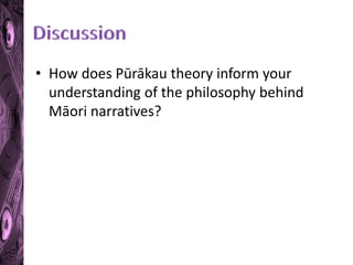 Pūrākau – Theories, Narratives, Models & Application | PPTX