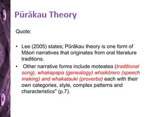 Pūrākau – Theories, Narratives, Models & Application | PPTX