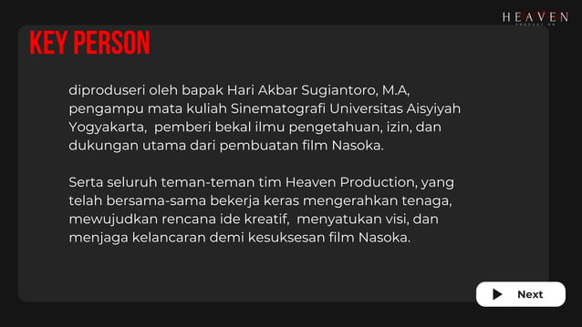 Presentasi Project Public Relations - Heaven | PPT