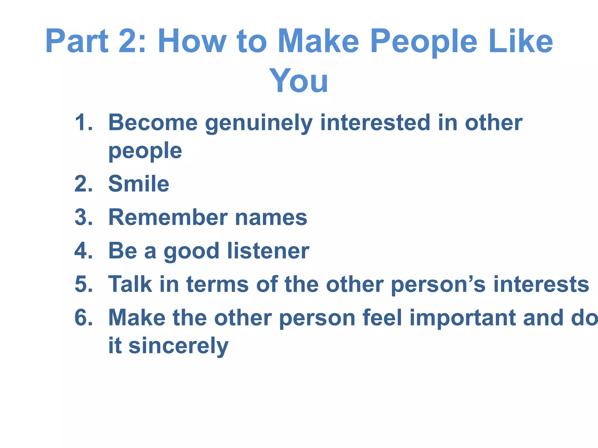 How to Win Friends and Influence People | PPTX