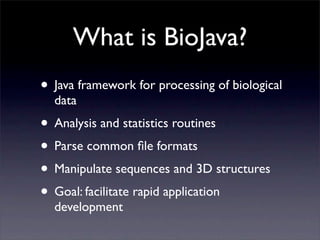 Prlic Bio Java Bosc2009 | PDF | Programming Languages | Computing