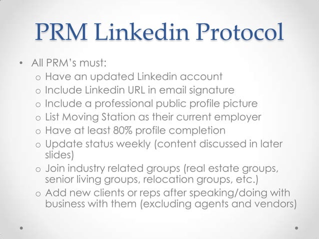PRM Linkedin Training | PPTX