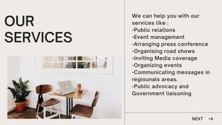 PR Media and Government Affairs liasioning Proposal | PDF