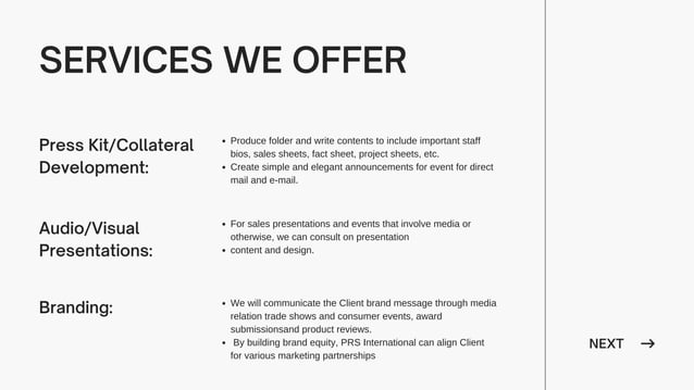 PR Media and Government Affairs liasioning Proposal | PPT