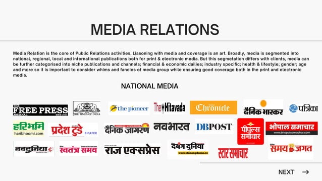 PR Media and Government Affairs liasioning Proposal | PPT