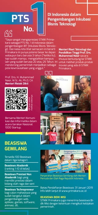 STMIK Primakara Kampus IT di Bali : Brosur | PDF