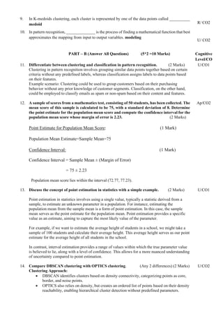 Answer key for pattern recognition and machine learning | PDF