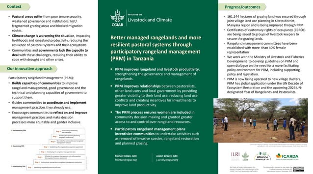 Participatory Rangeland Management (PRM) in Tanzania | PPTX ...