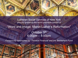 "Word and Image: Martin Luther's Reformation" | PPTX