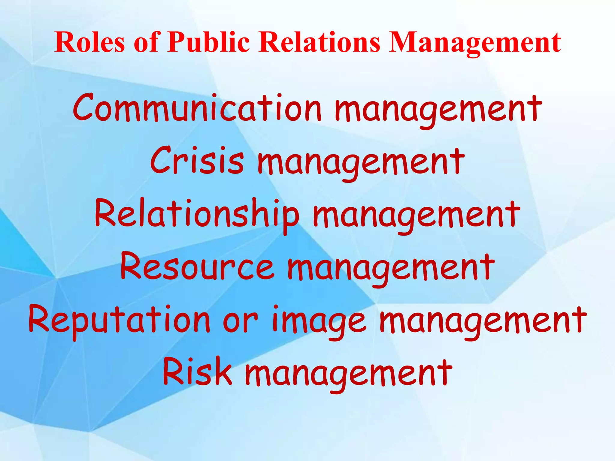 Public Relations Management | PPTX