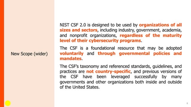 NIST Cybersecurity Framework (CSF) 2.0: What has changed? | PDF | Information and Network ...