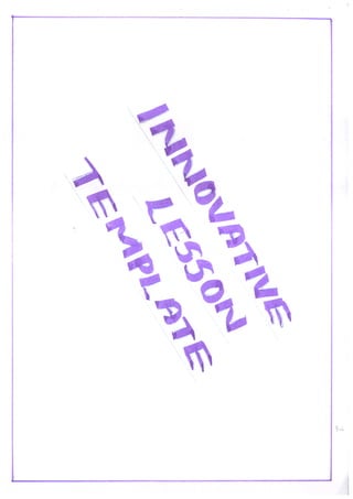 Innovative Lesson Plan | PDF